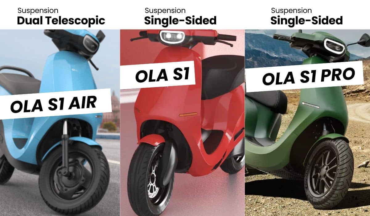 Ola S1 Air vs S1 vs S1 Pro Detailed Comparison: Features & Specs